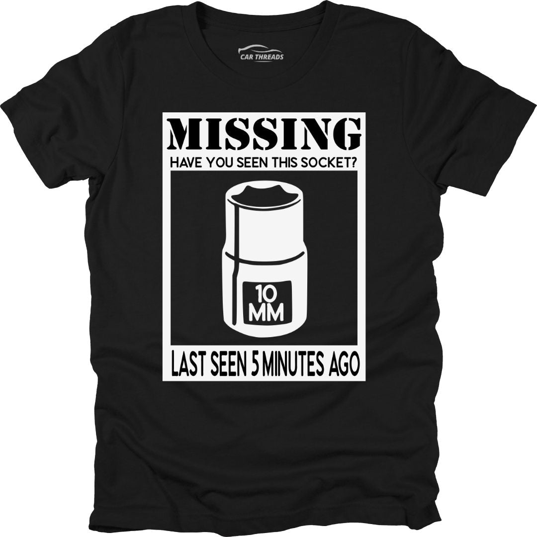 Missing 10mm Socket Car T-Shirt – Mechanic Humor – Car Threads